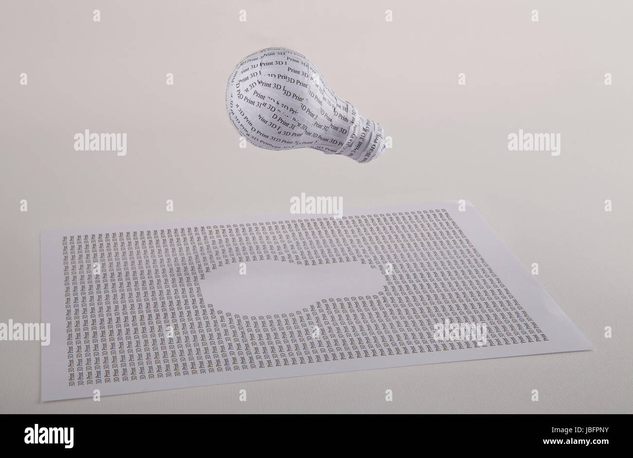 3D printed lightbulb concept: from idea to rapid prototyping Stock ...