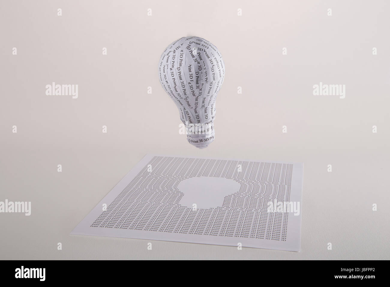 3D printed lightbulb concept: from idea to rapid prototyping Stock ...