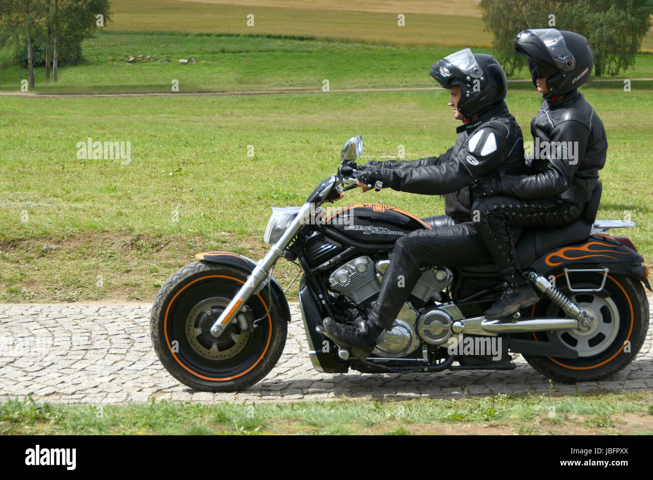 Black Harley Davidson Riders Stock Photos & Black Harley Davidson ...