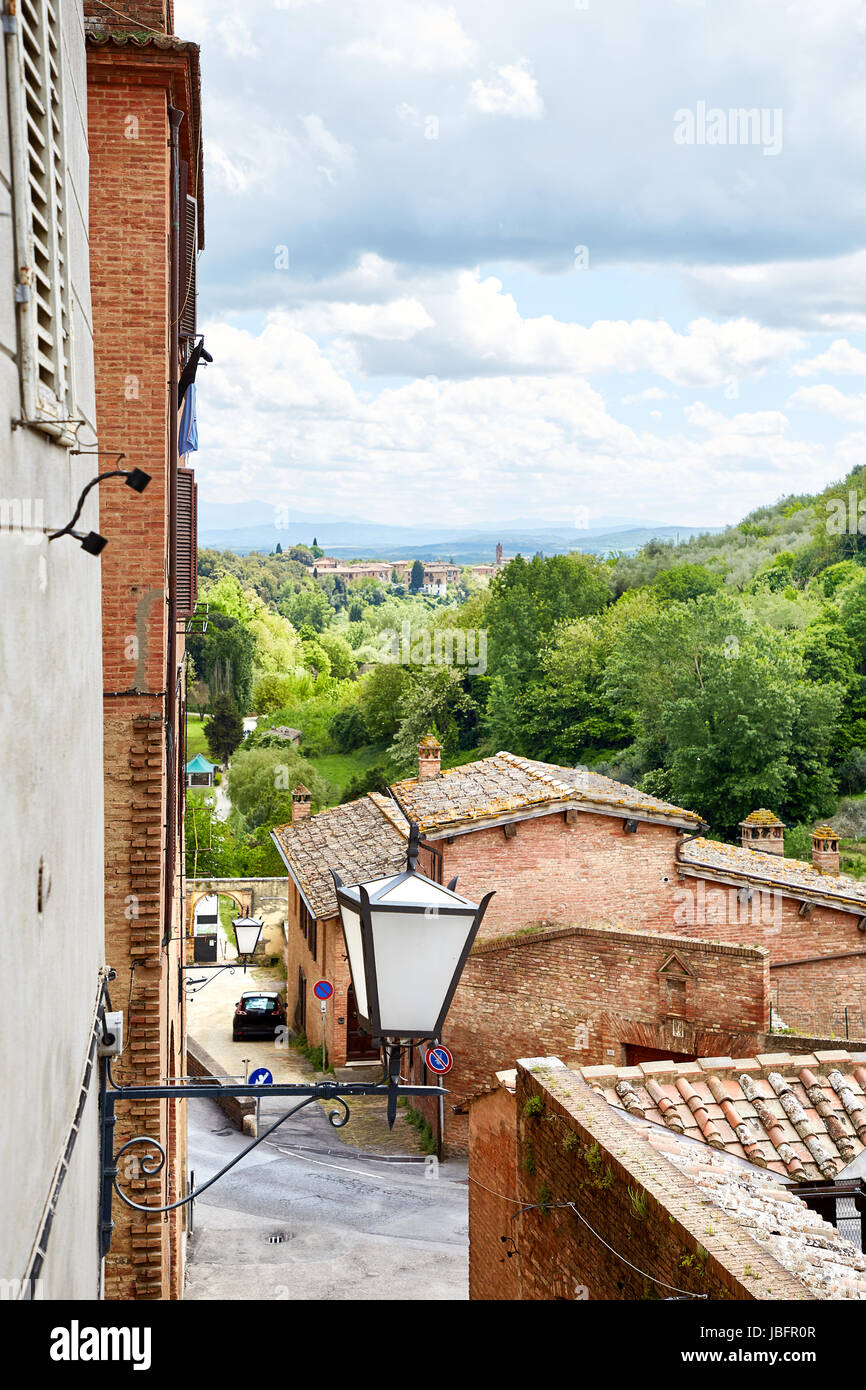 Panoramic view of Siena city, Italy Stock Photo - Alamy