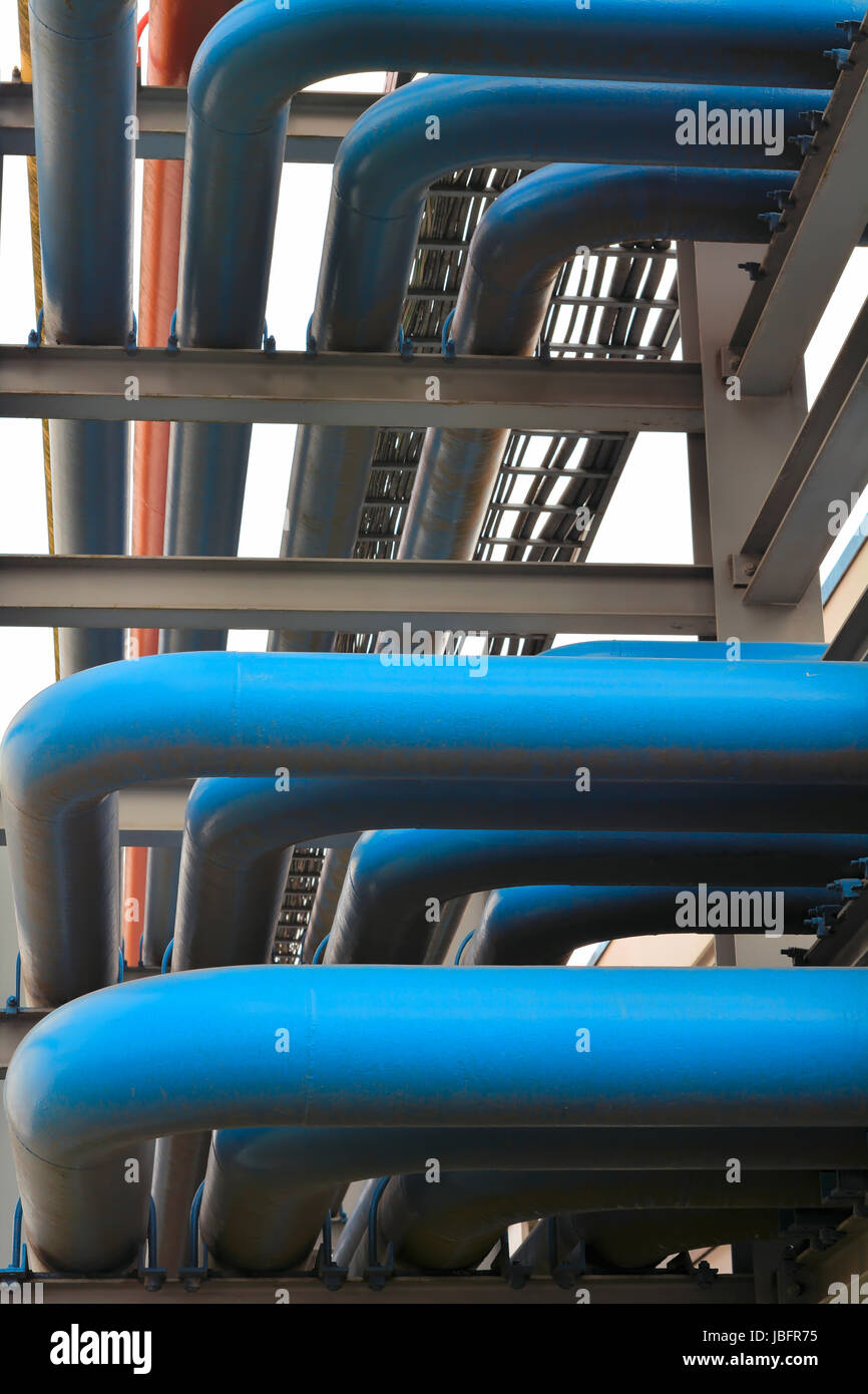 pipes at a storage tank Stock Photo - Alamy
