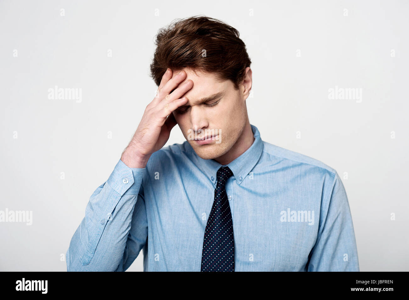 Stressed out guy hand on hi-res stock photography and images - Alamy