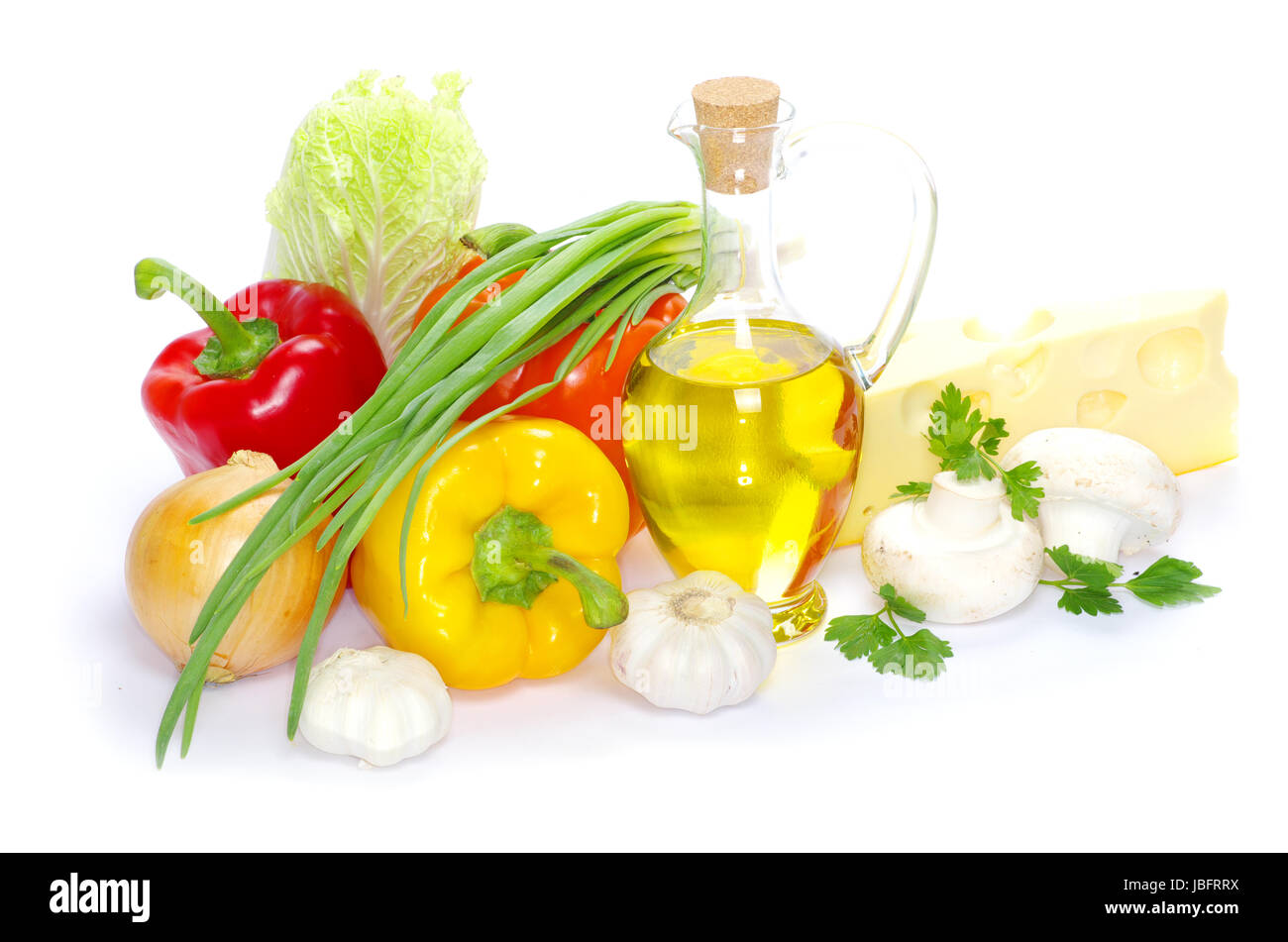 set of ingredients and spice isolated on white background Stock Photo ...