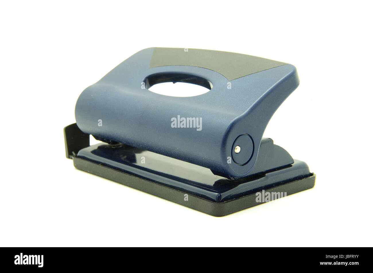 black office puncher isolated on white Stock Photo - Alamy