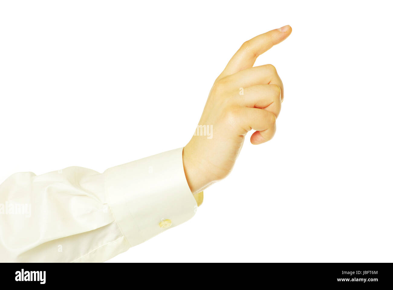 hand touching screen isolated on a white Stock Photo - Alamy