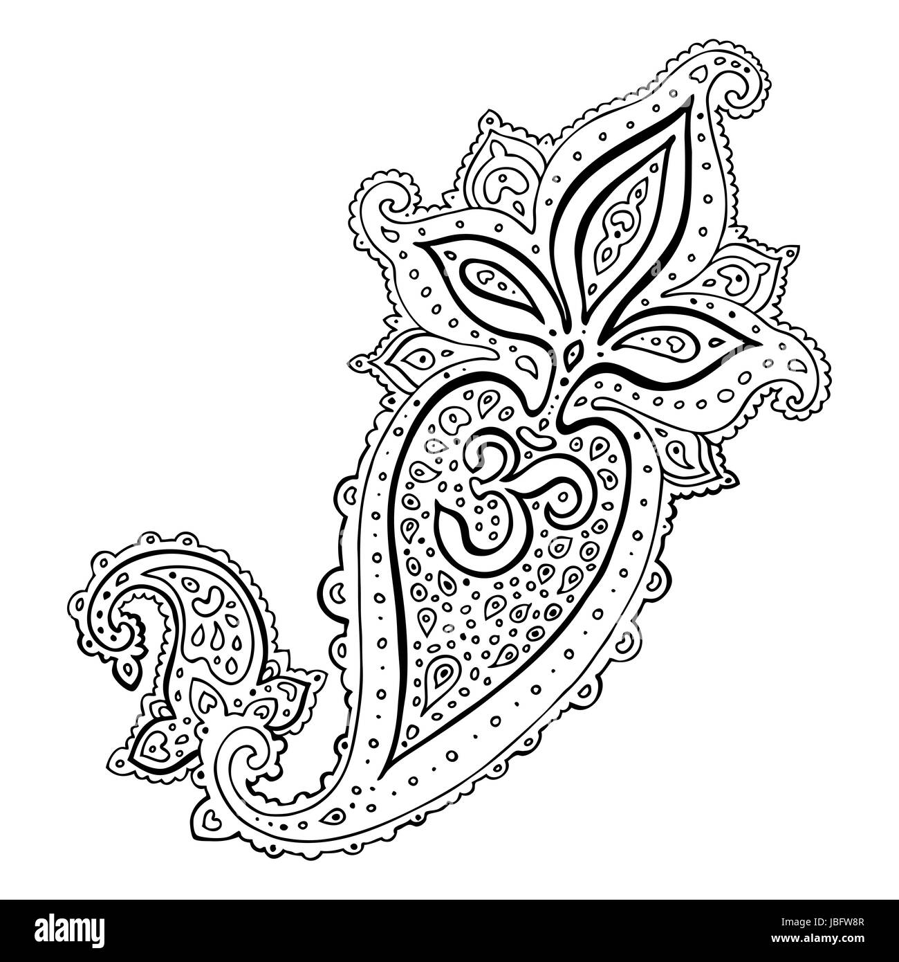 Ohm hand vector illustration Black and White Stock Photos & Images - Alamy