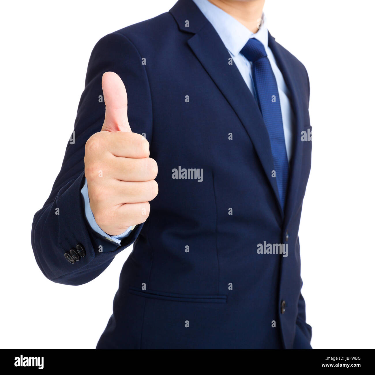 Businessman show thumb up Stock Photo - Alamy