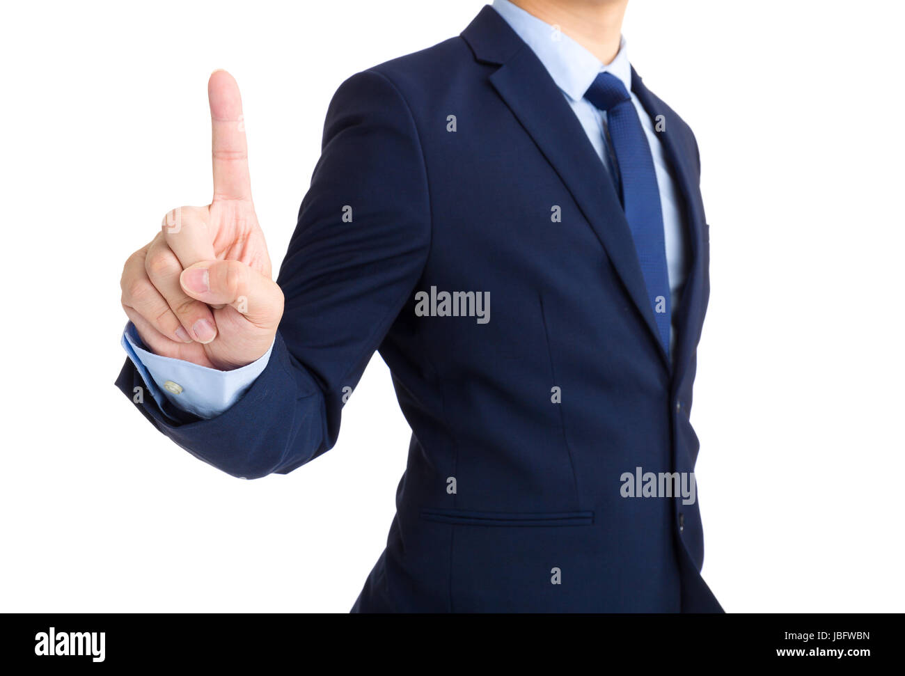Business man pointing up Stock Photo - Alamy