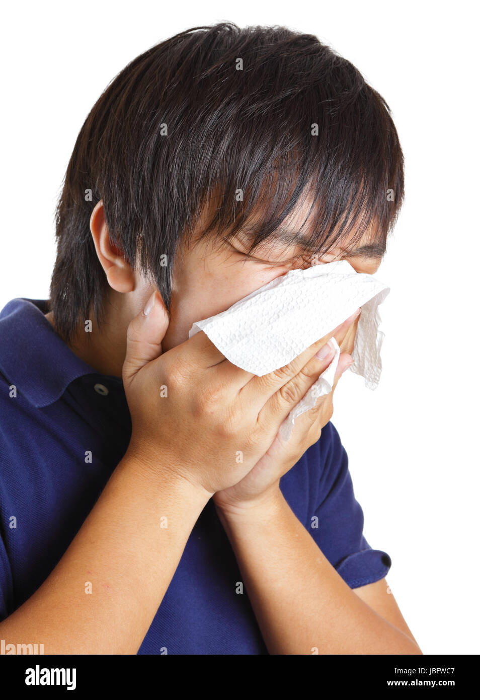 Asian man sneeze Stock Photo - Alamy