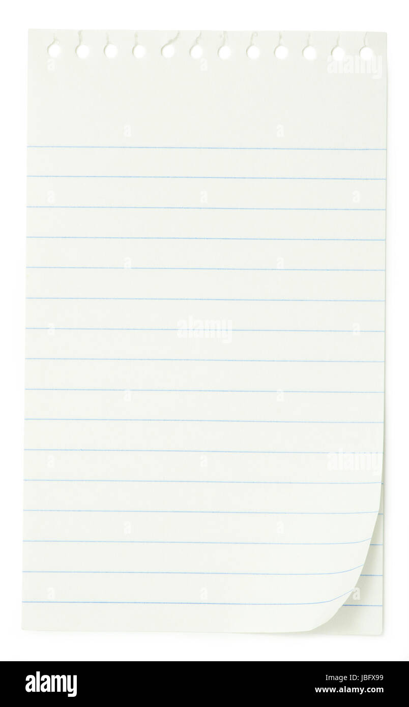 A page ripped off from the notebook Stock Photo - Alamy