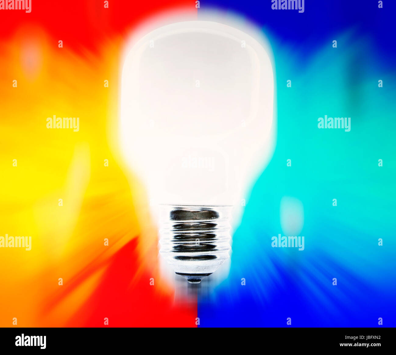 Picture of white bulbs falling Stock Photo - Alamy