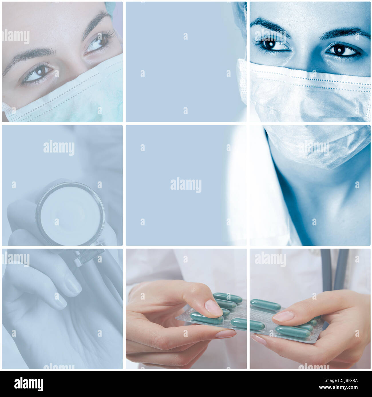 colorful medical collage made from great photographs Stock Photo - Alamy