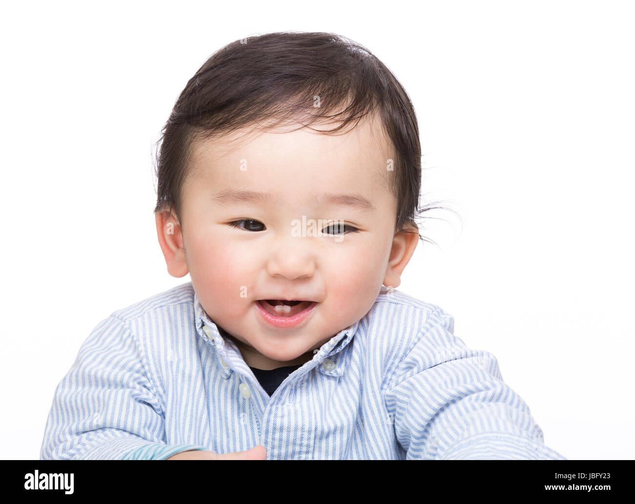 Asian baby boy excited Stock Photo - Alamy