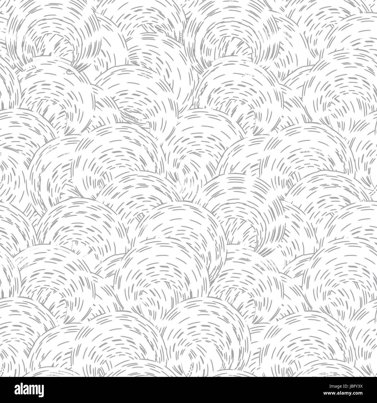 Abstract ripple line circle seamless pattern. Wavy swirl ornamental ...
