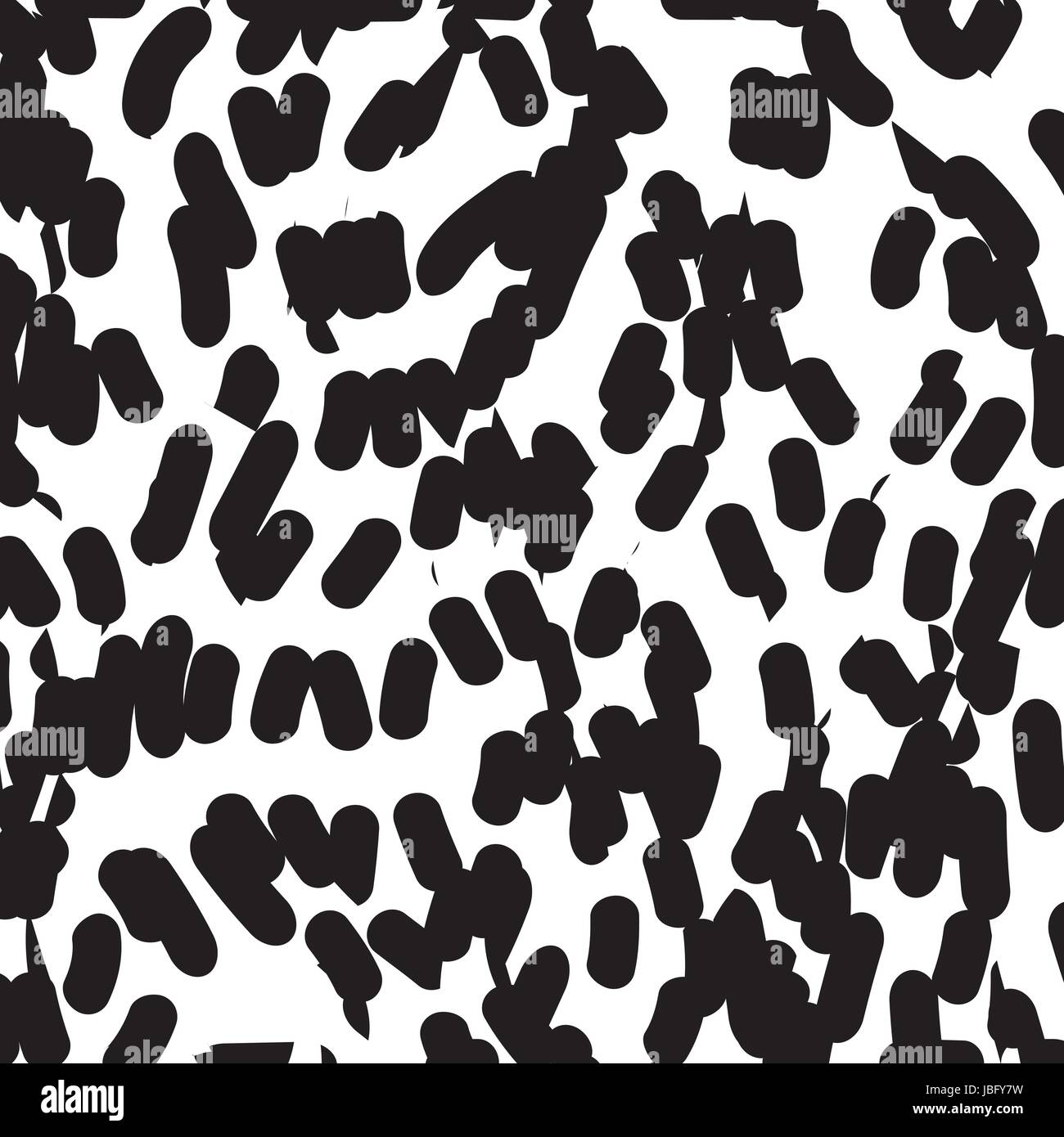 Abstract spot seamless pattern. Black and white floral blot texture ...