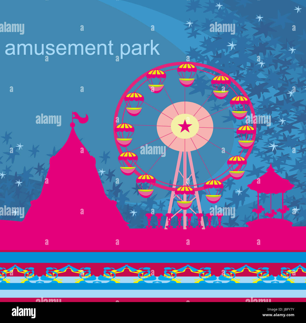 Abstract card amusement park illustration hi-res stock photography and ...