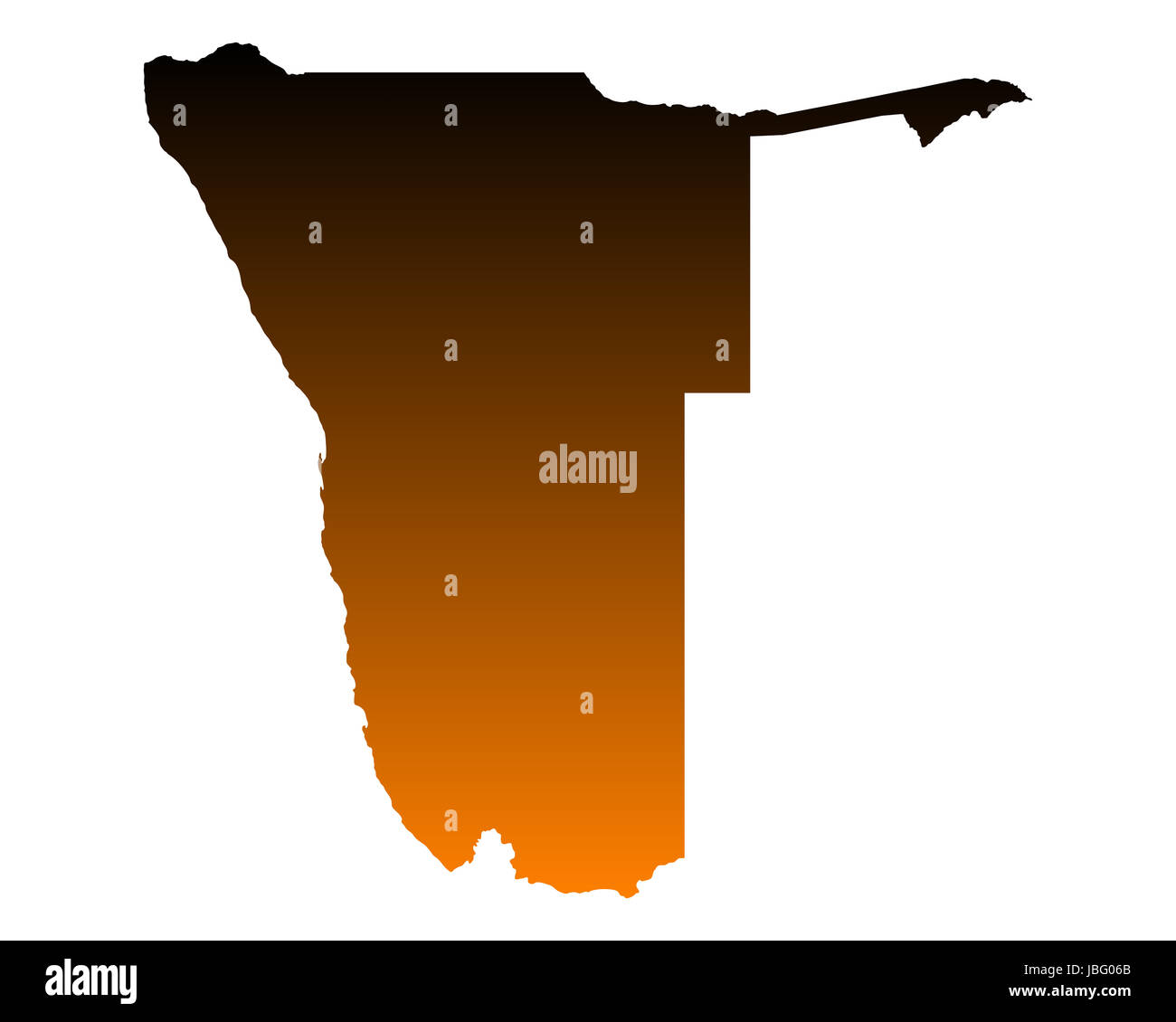 Karte von Namibia Stock Photo - Alamy