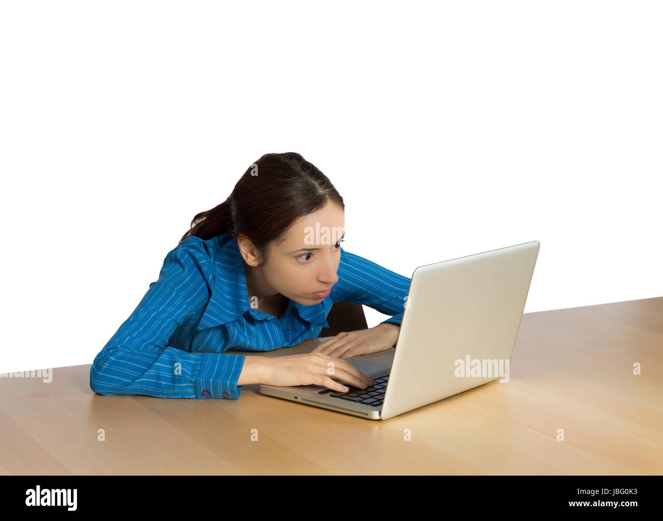 Woman shocked computer 30 hi-res stock photography and images - Alamy