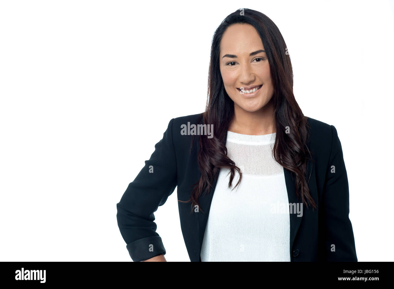 Attractive confident female manager posing Stock Photo - Alamy