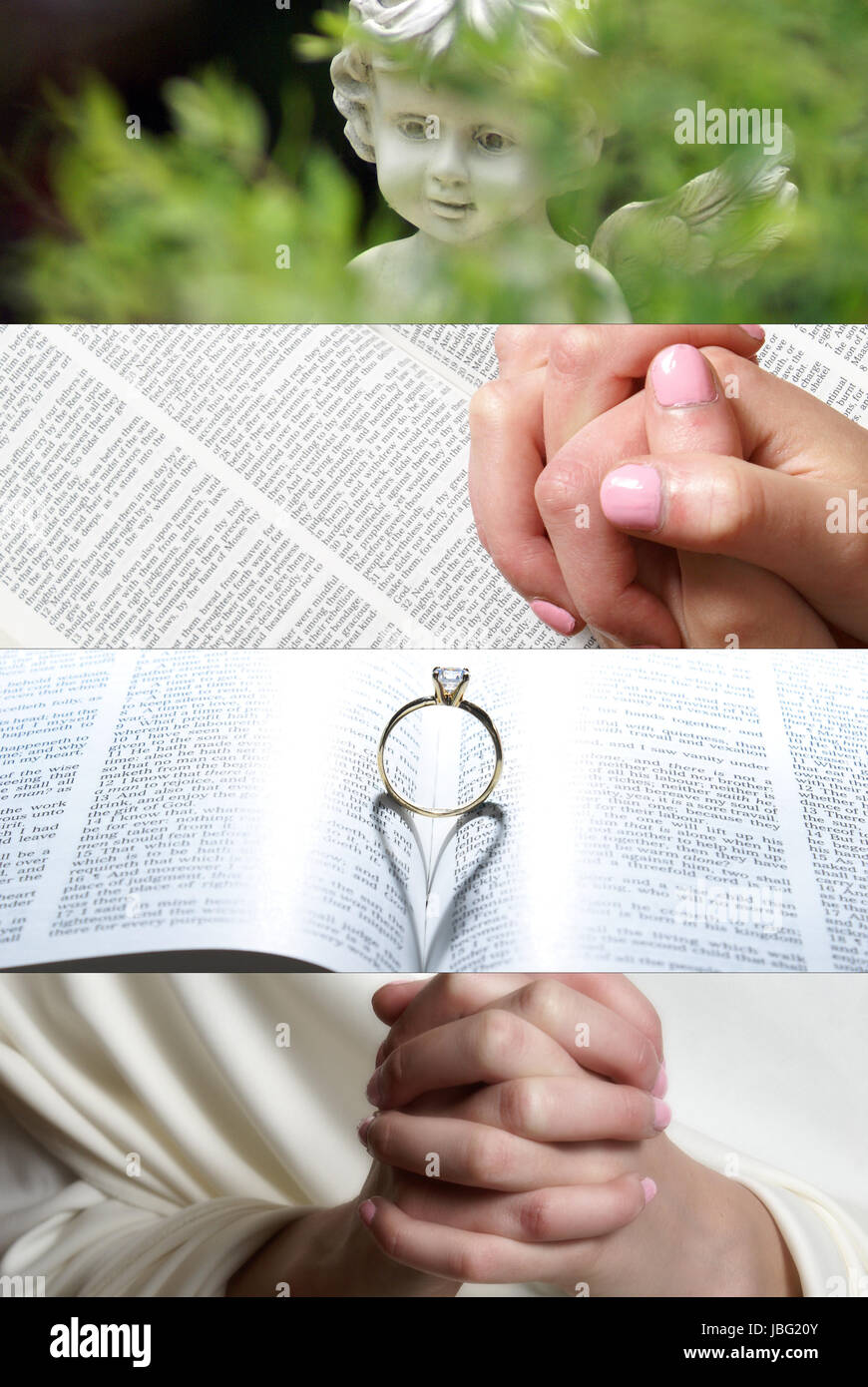 A collage based on the faith of gospel Stock Photo - Alamy