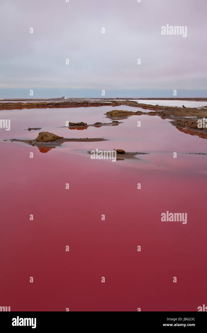 red salt lagoon Stock Photo - Alamy