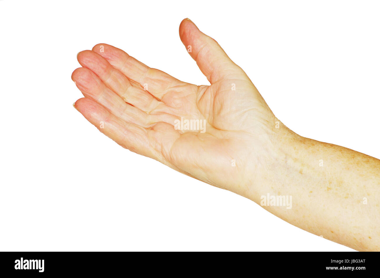 extended hand for help on a white background Stock Photo - Alamy