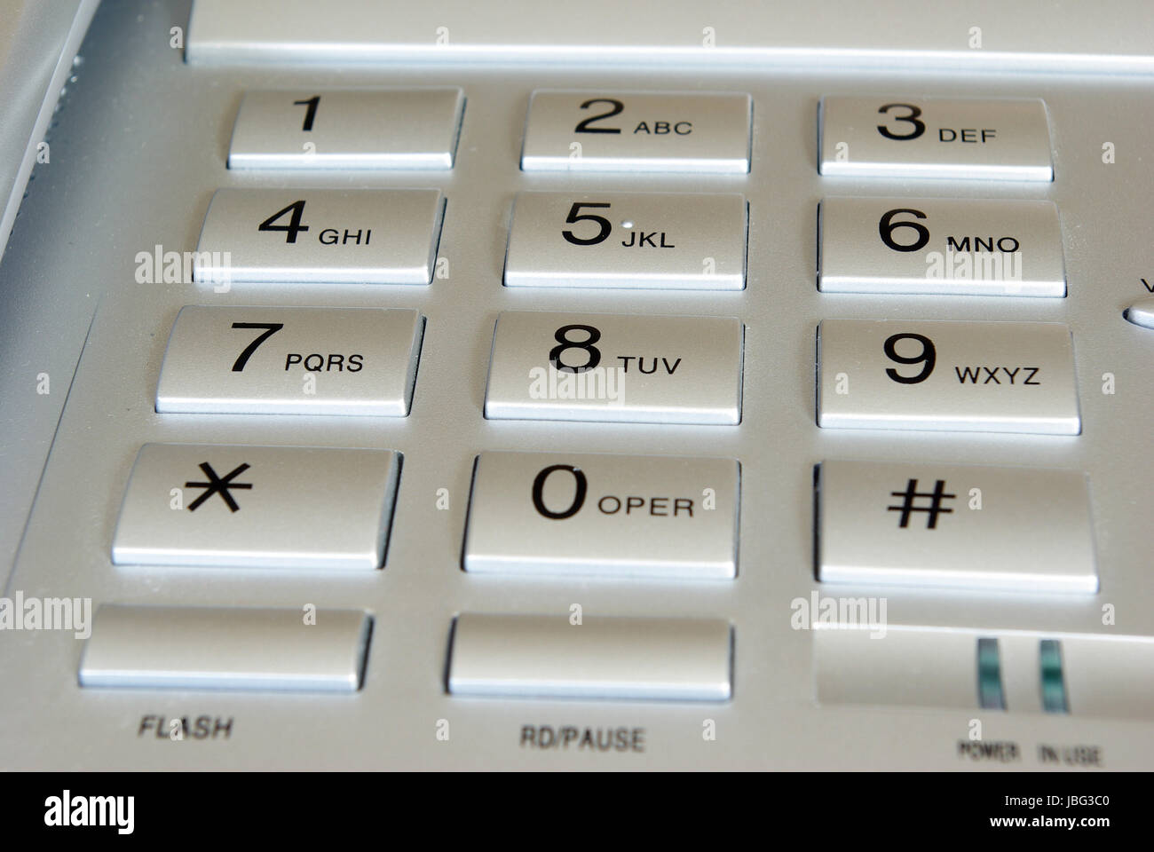 Keyboard telephone by a large plan Stock Photo - Alamy