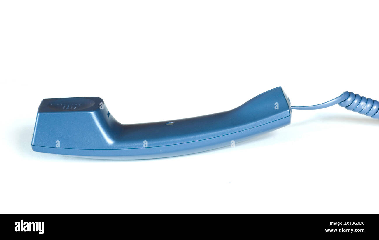 Telephone receiver isolated on white Stock Photo - Alamy