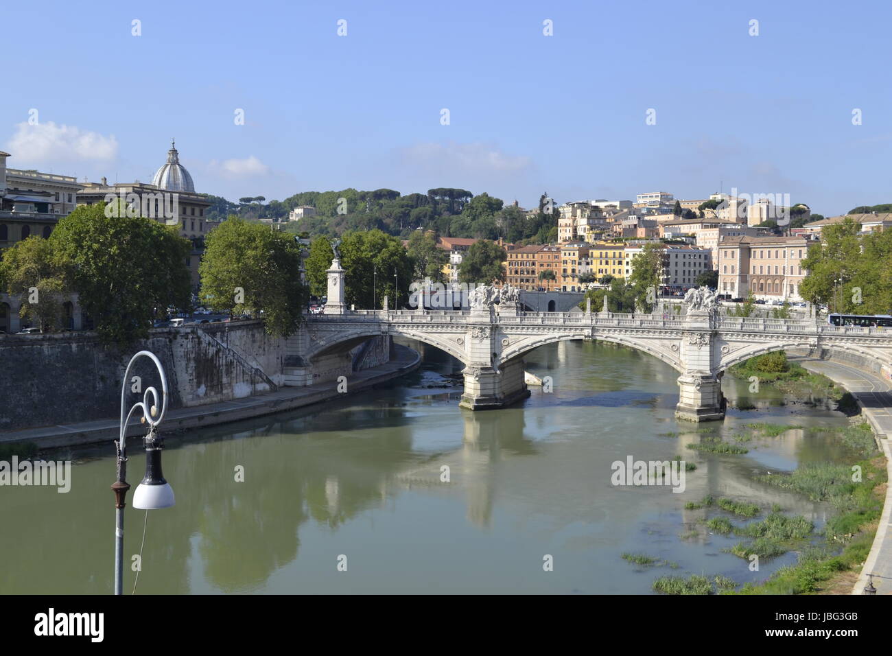 Bridge over Tiber River, Rome, Italy Stock Photo - Alamy
