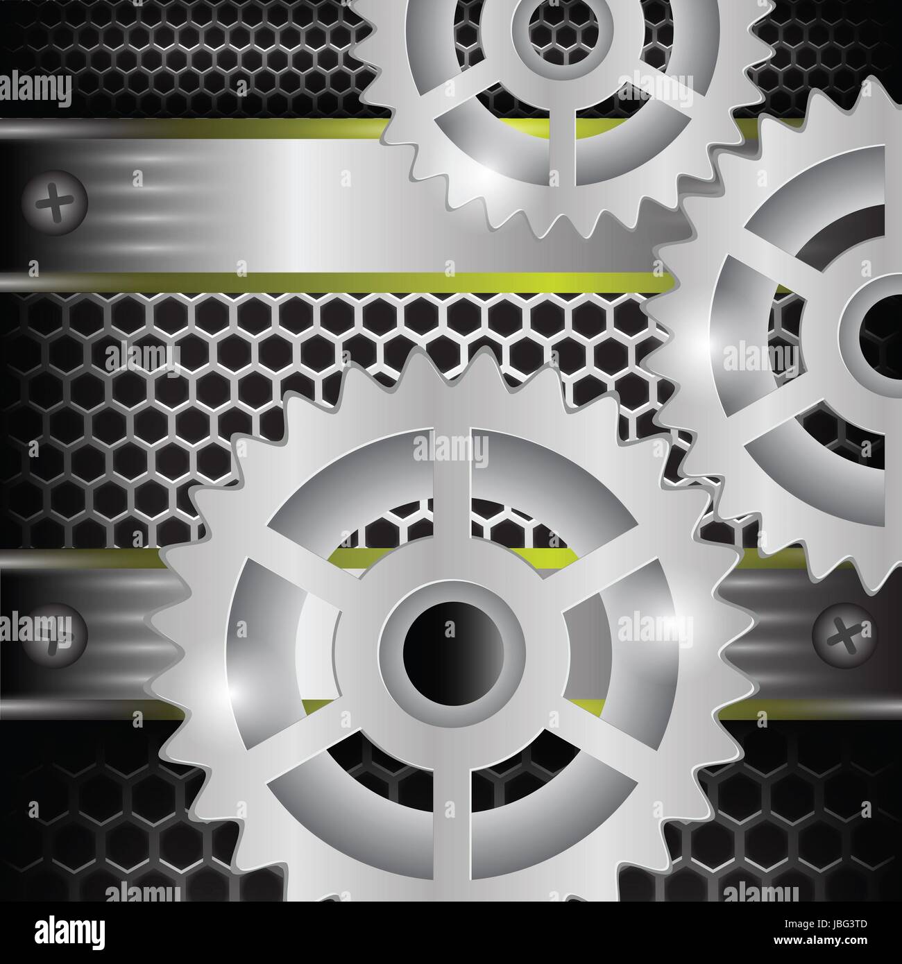 colorful illustration with gears background for your design Stock Photo ...