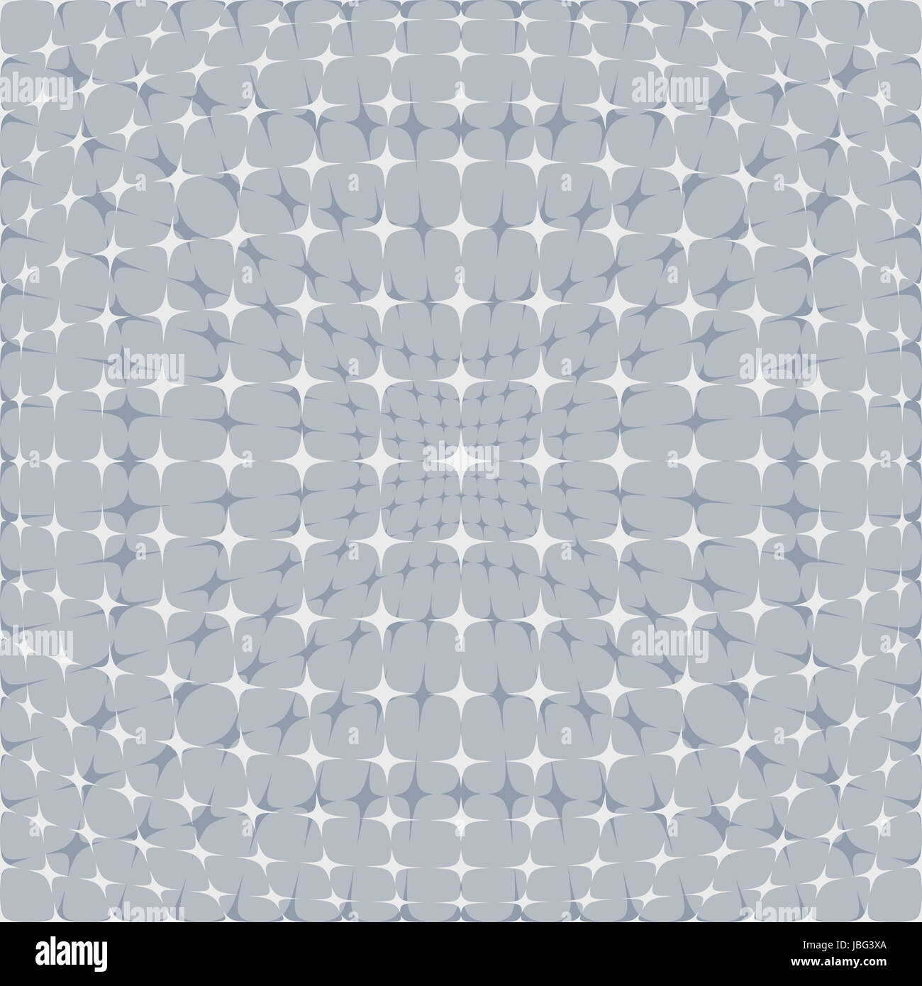 Abstract star background with bulgy effect in white and grey colors ...