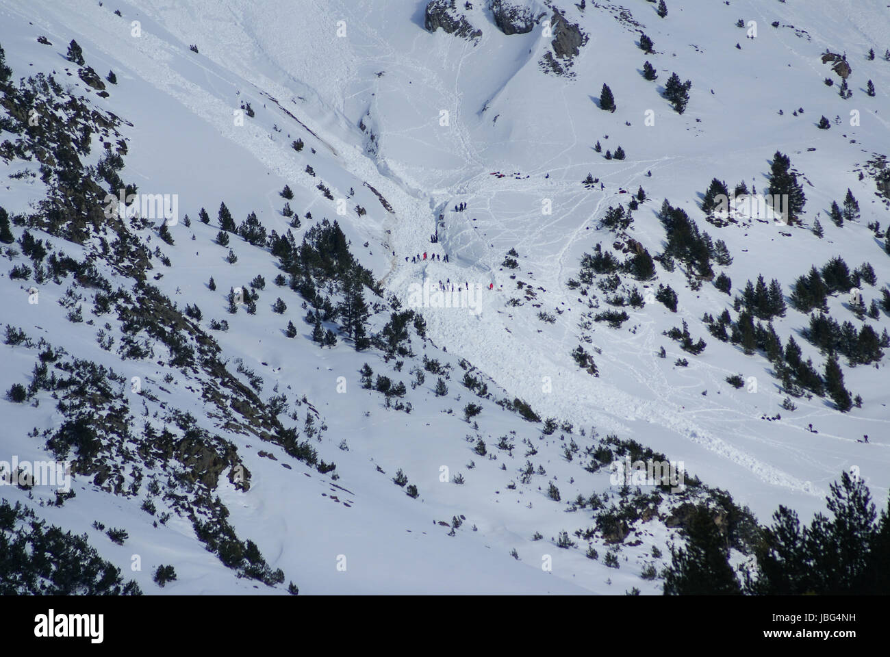 Small avalanche bottom view, torla Resort,Spain Stock Photo - Alamy