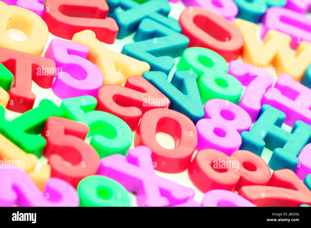 Close-up of letters. Great colours and details Stock Photo - Alamy