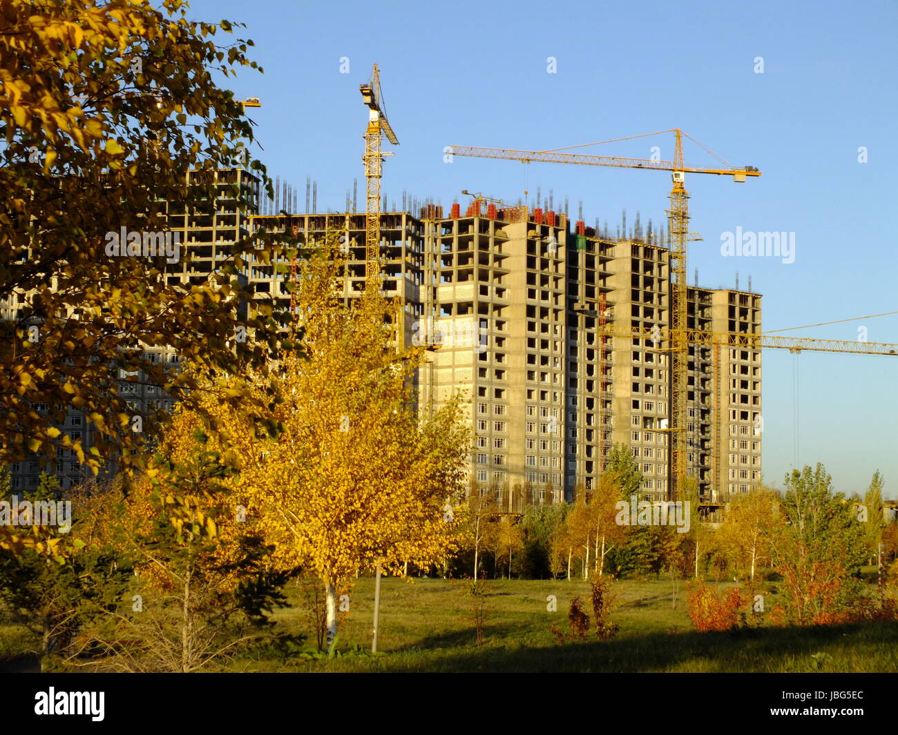 an extensive building is erected Stock Photo - Alamy