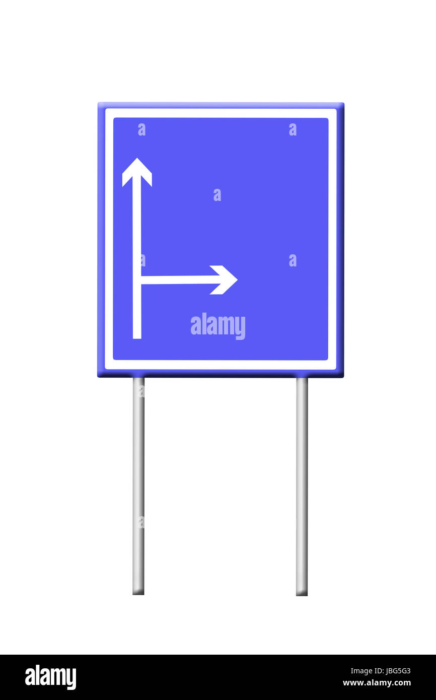 empty signpost isolated over a white background Stock Photo - Alamy