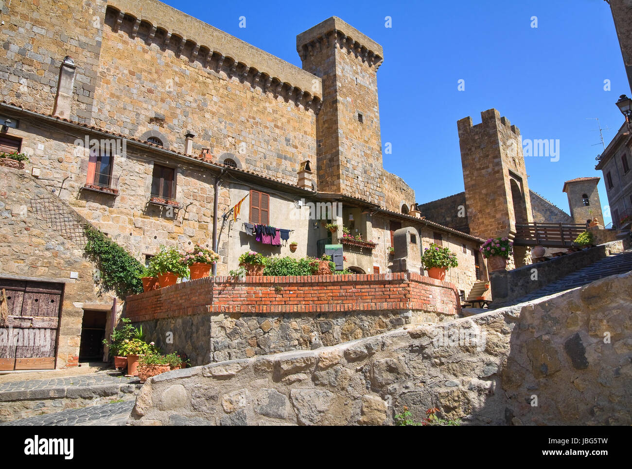 Castle of Bolsena. Lazio. Italy Stock Photo - Alamy