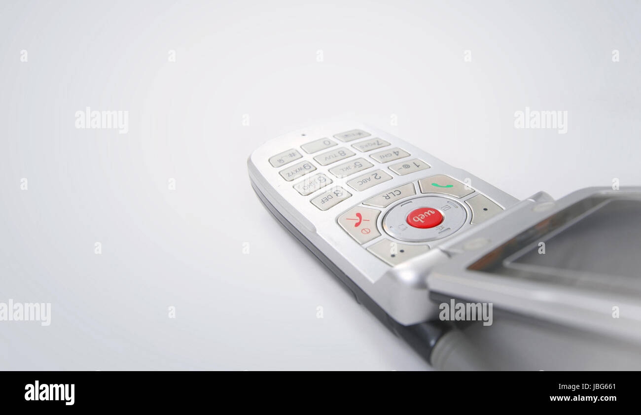Cell phone isolated on white Stock Photo - Alamy