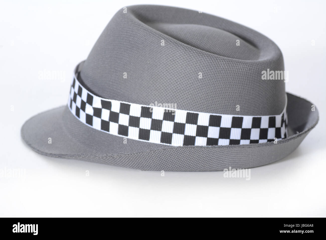 grey fedora isolated on white background Stock Photo - Alamy