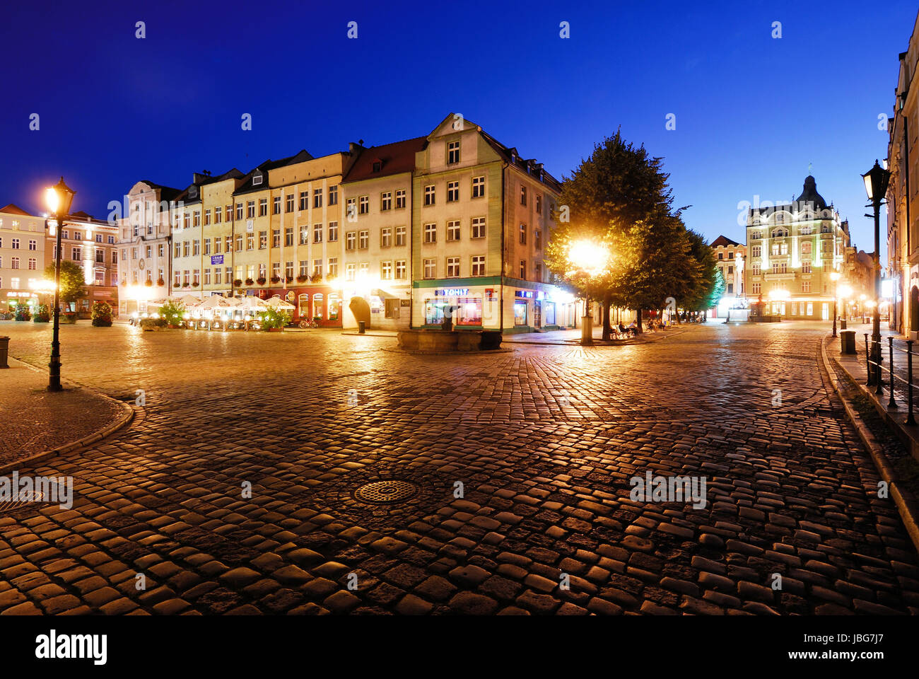 swidnica, night, silesia, poland, swidnica, night, architecture, rynek ...