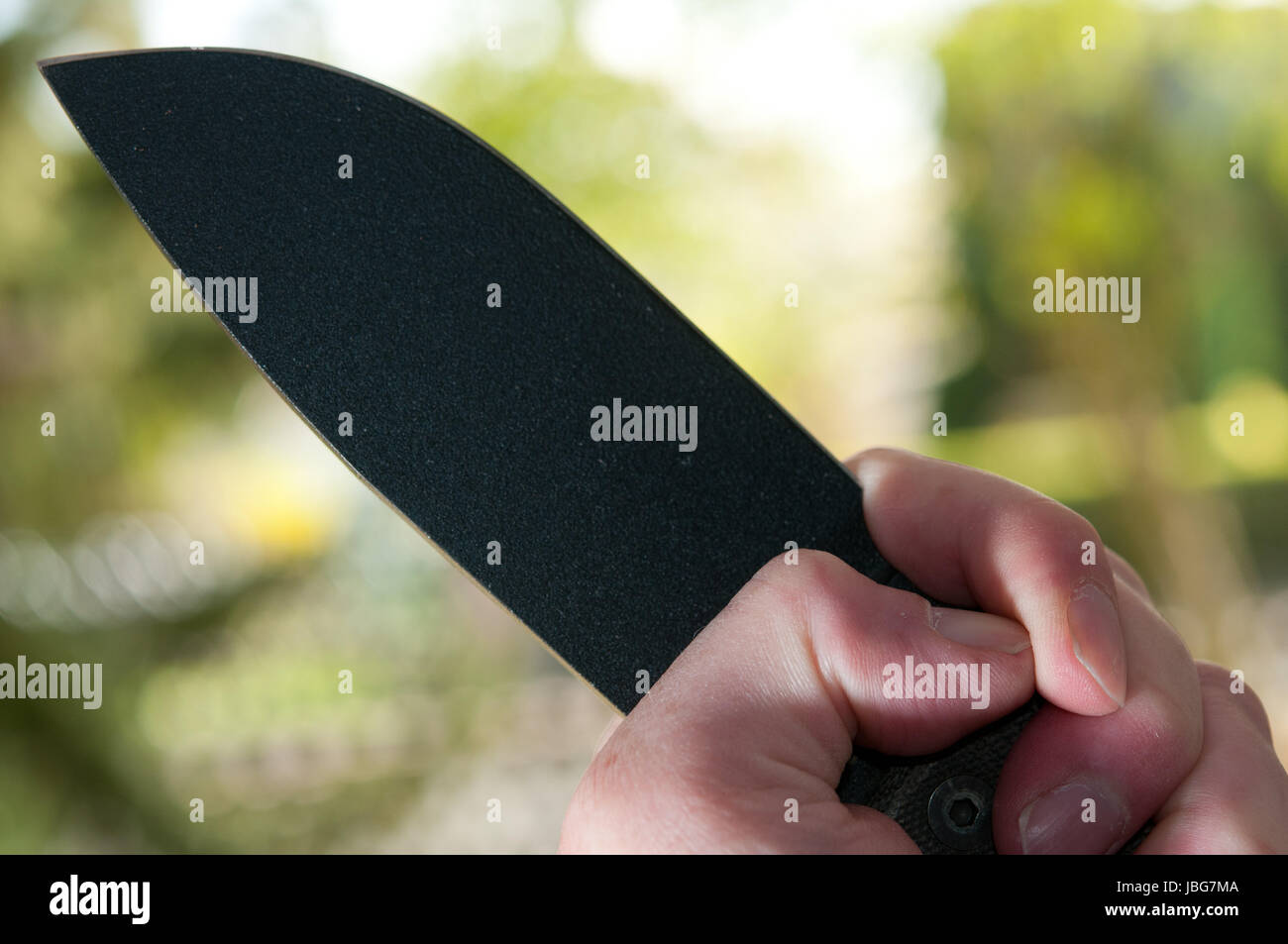 hand with combat knife Stock Photo - Alamy
