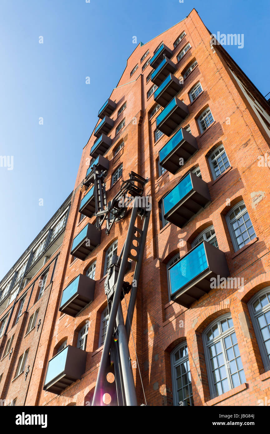 high brick building in hamburg Stock Photo - Alamy