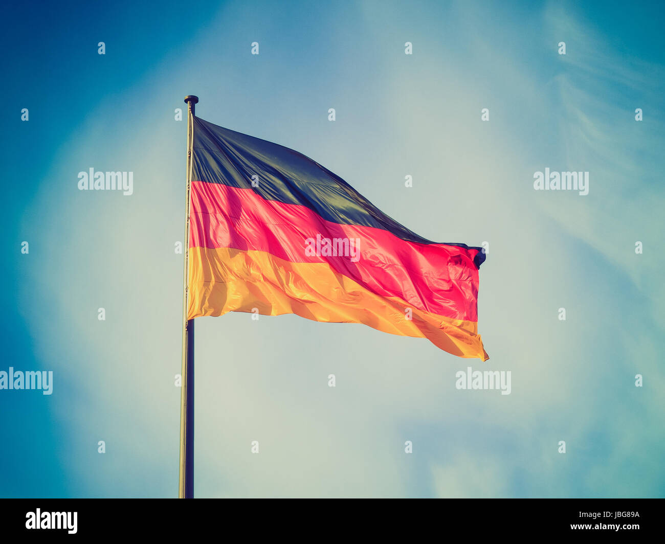 Vintage retro looking The national German flag of Germany (DE Stock ...