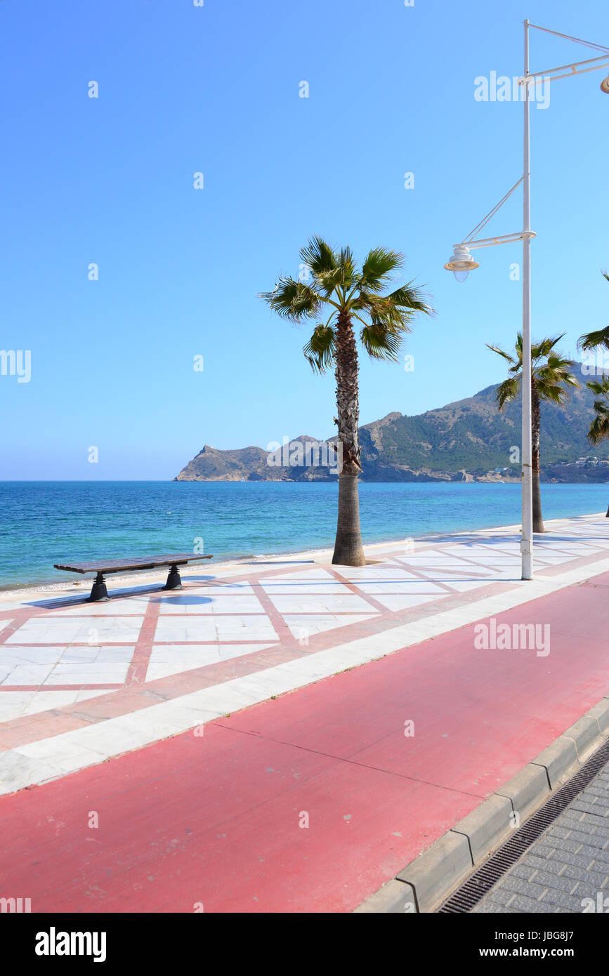 solid beach at mediterranean spain Stock Photo - Alamy