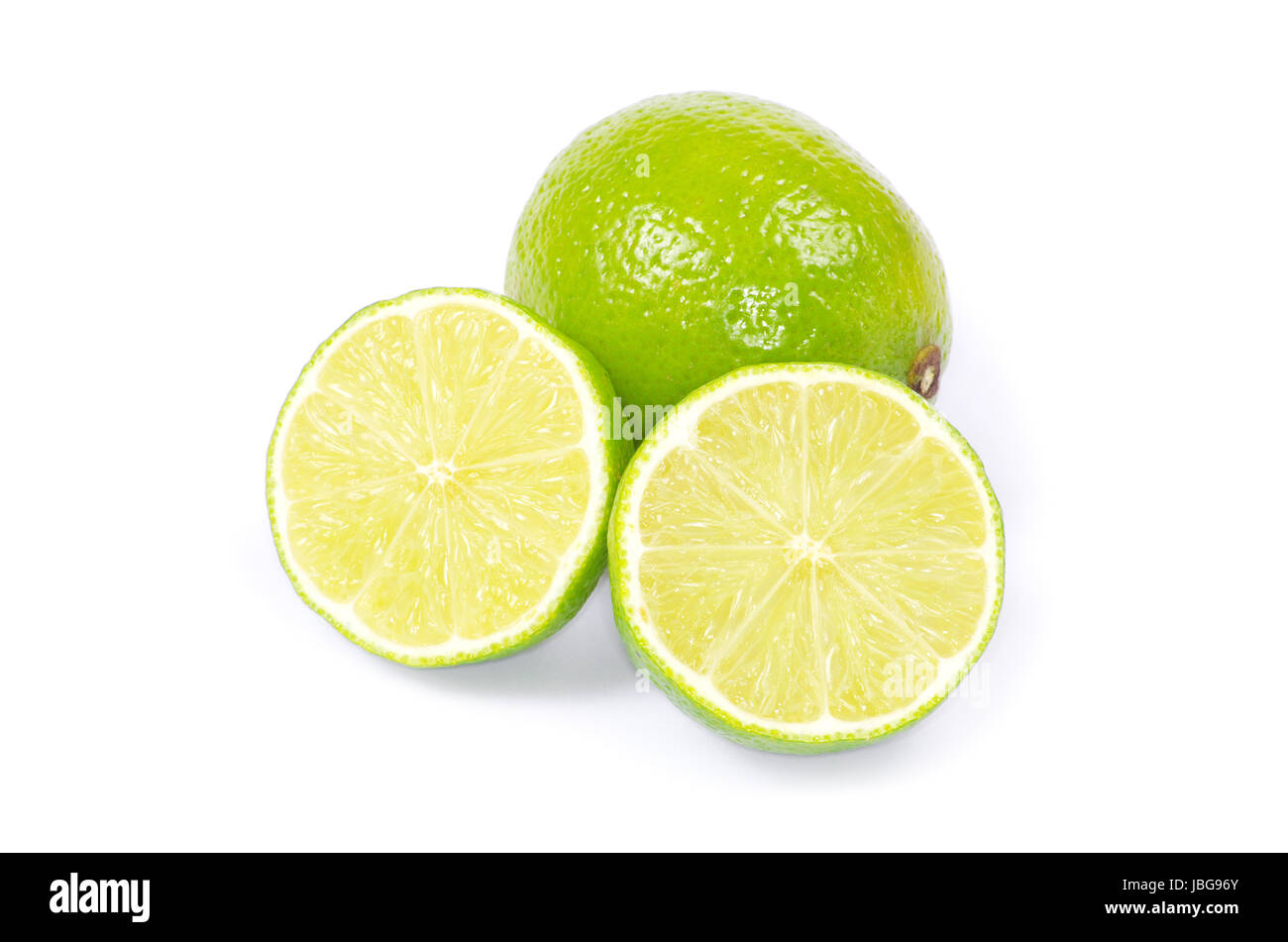 Fresh ripe lime isolated on white background Stock Photo - Alamy