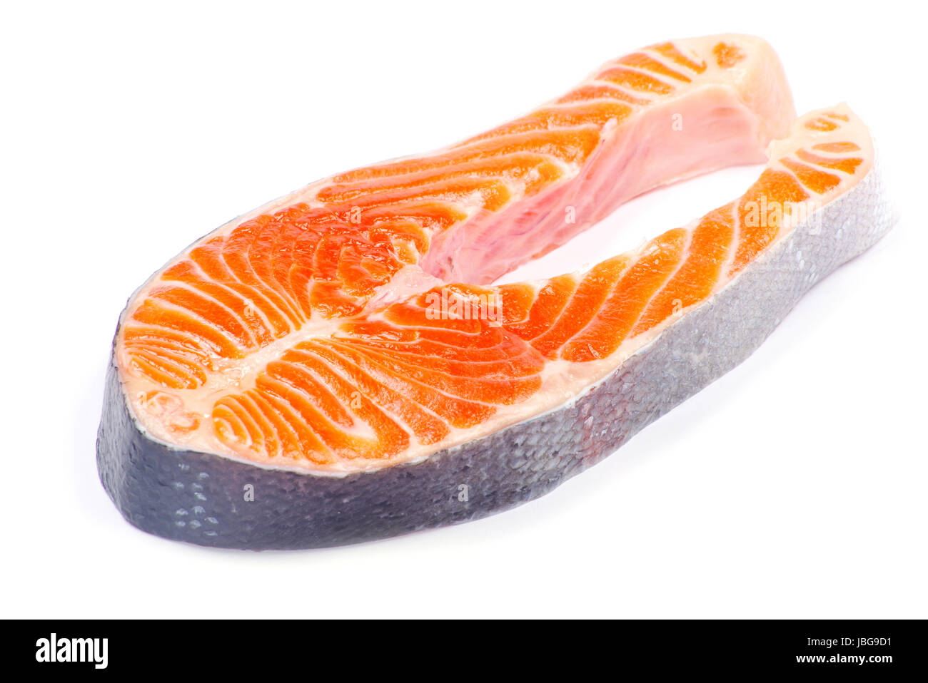raw salmon fillet isolated on white Stock Photo - Alamy