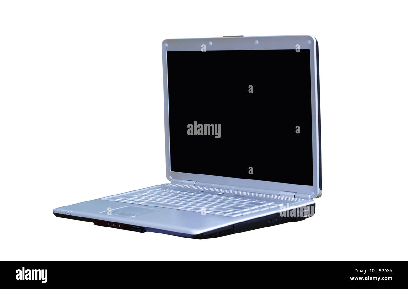 Notebook personal computer on white background Stock Photo - Alamy