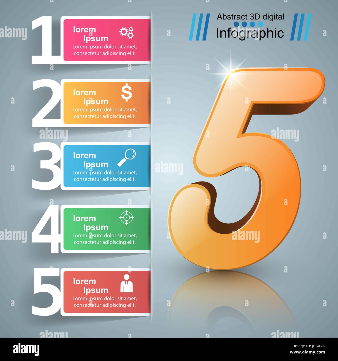Business infographic. Number icon Stock Vector Image & Art - Alamy