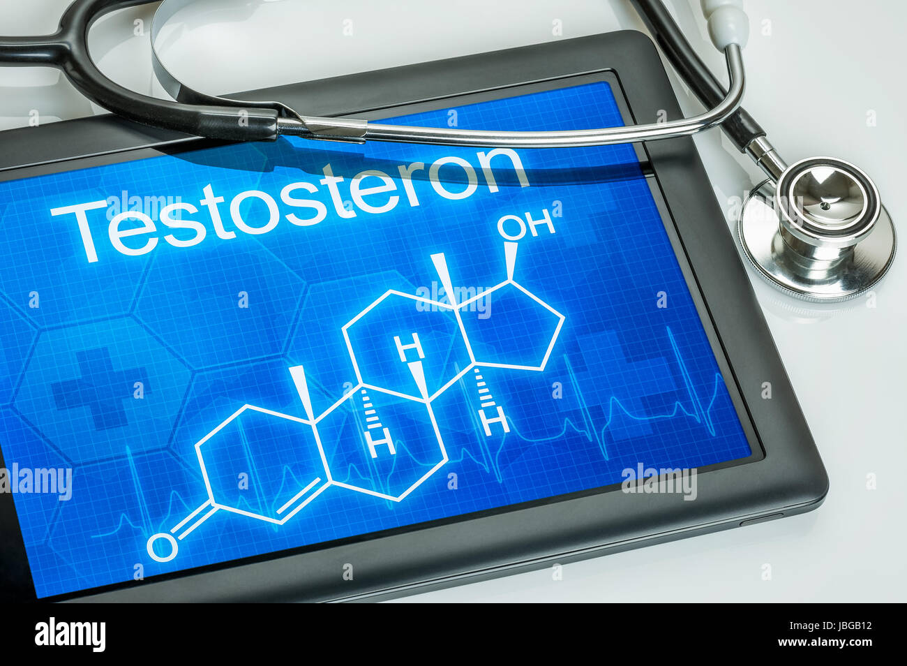 Tablet mit der chemischen Strukturformel von Testosteron Stock Photo ...