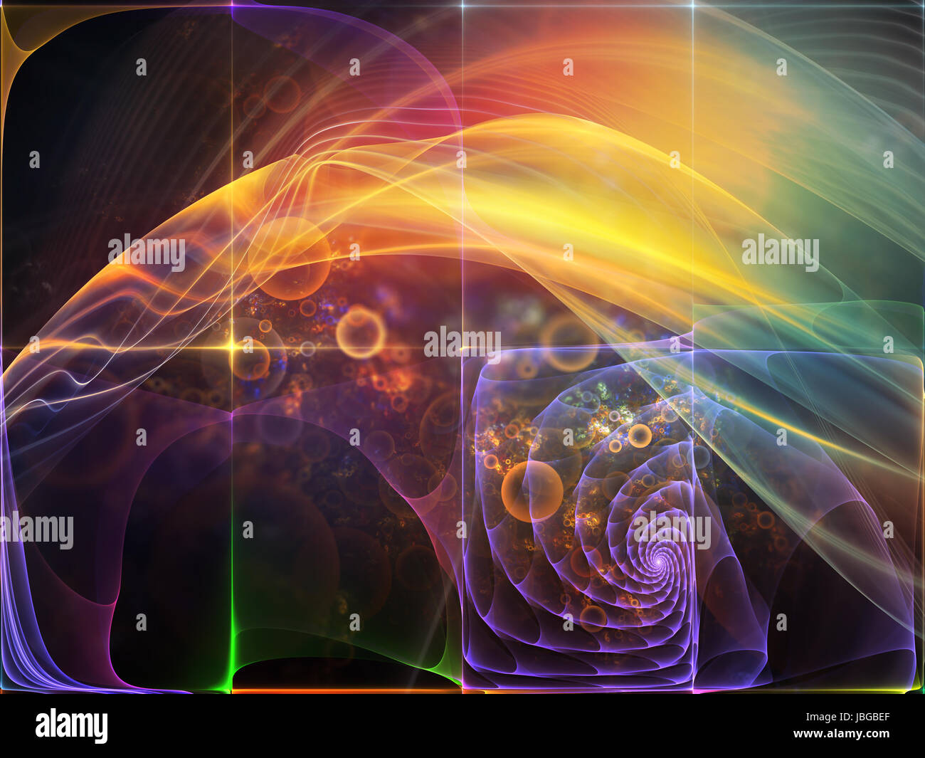 Geometry of Space series. Abstract design made of conceptual grids ...