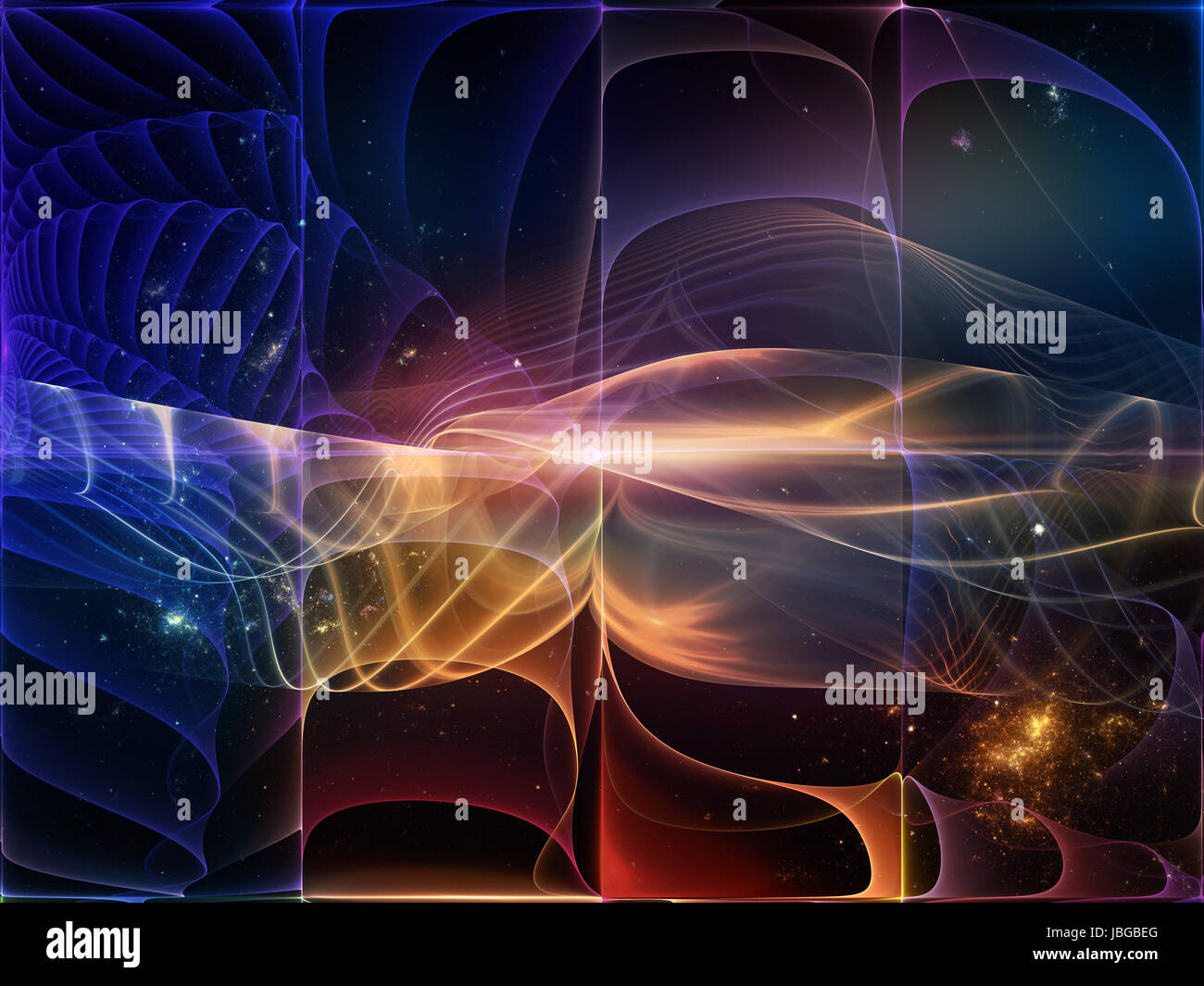 Geometry of Space series. Composition of conceptual grids, curves and ...